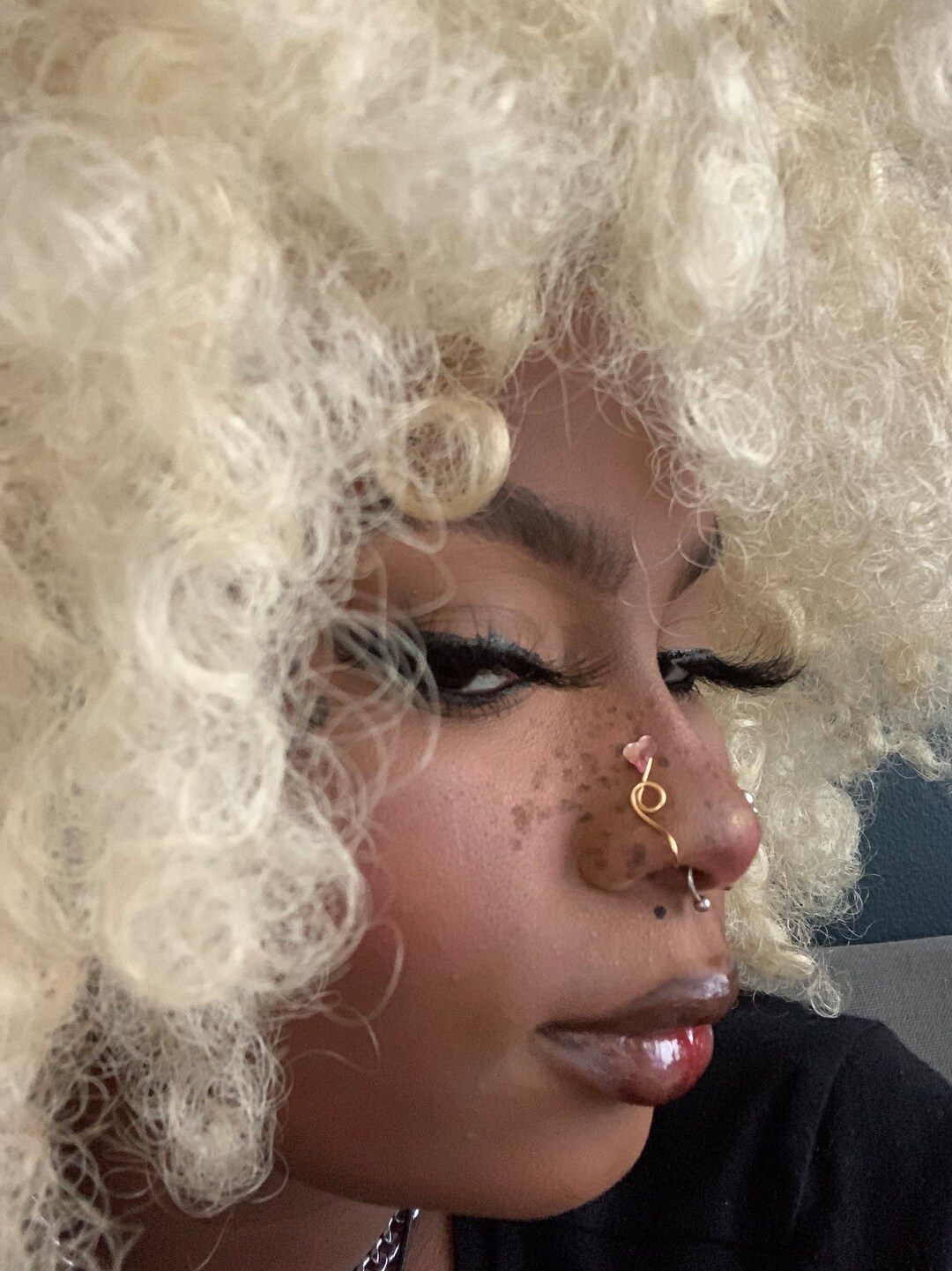 Love Bud // Nose Cuff// Fake Nose Ring// Faux Nose Cuff // Faux Nose ...