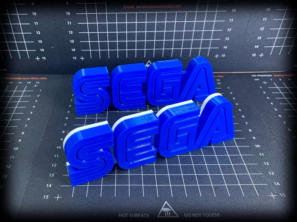 Sega logo video game decoration 3D printed | Etsy