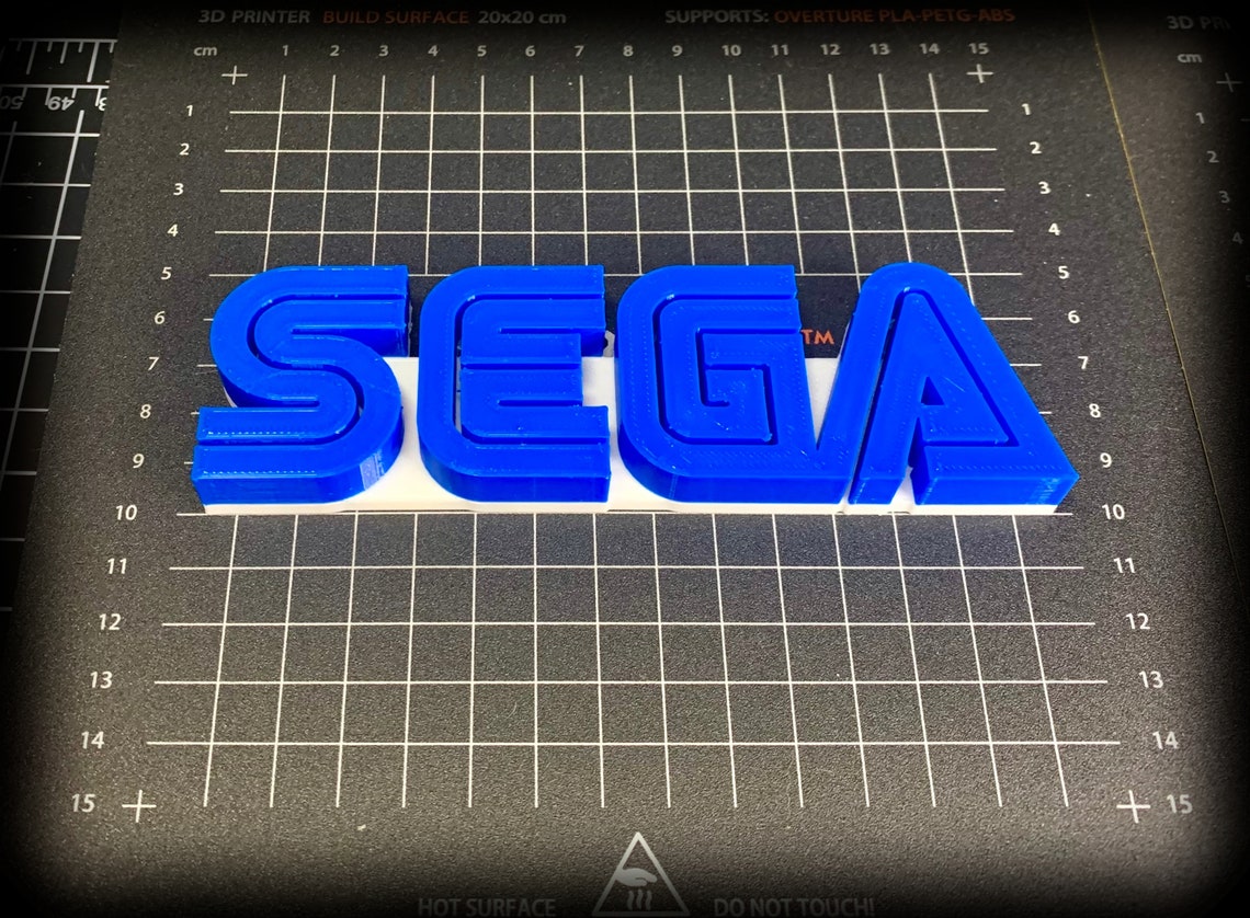 Sega logo video game decoration 3D printed | Etsy