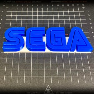 Sega Logo Video Game Decoration 3D Printed - Etsy