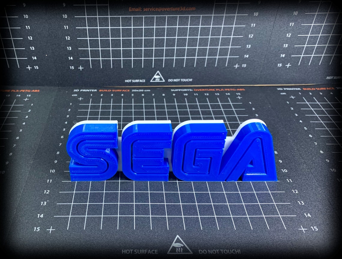 Sega logo video game decoration 3D printed | Etsy
