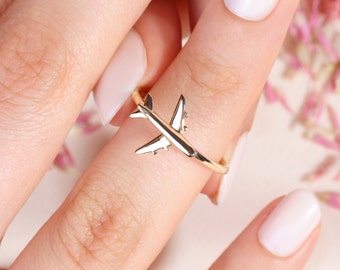 Plane Gold Ring - Etsy