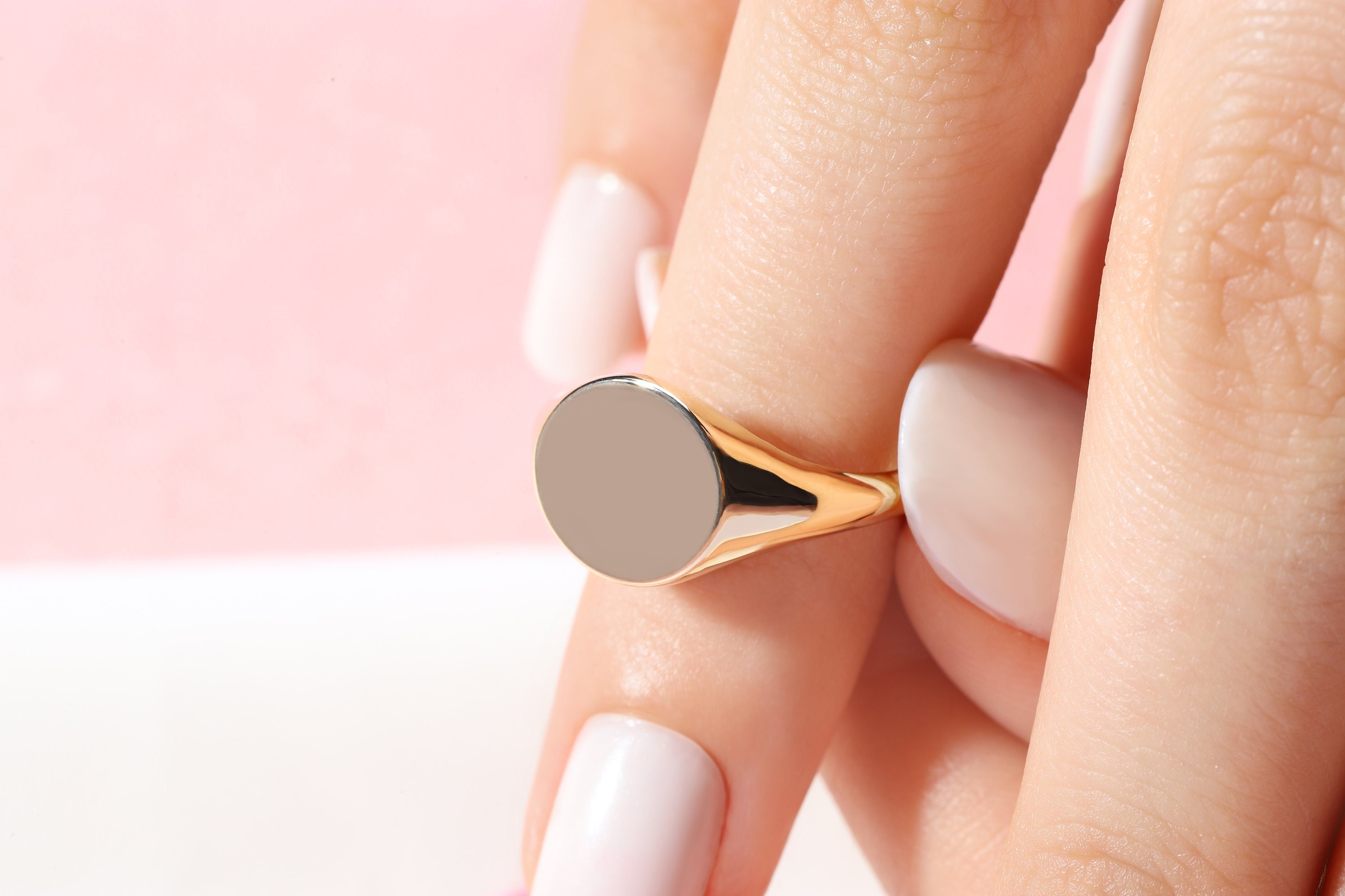 Gold Disk Rings - Etsy