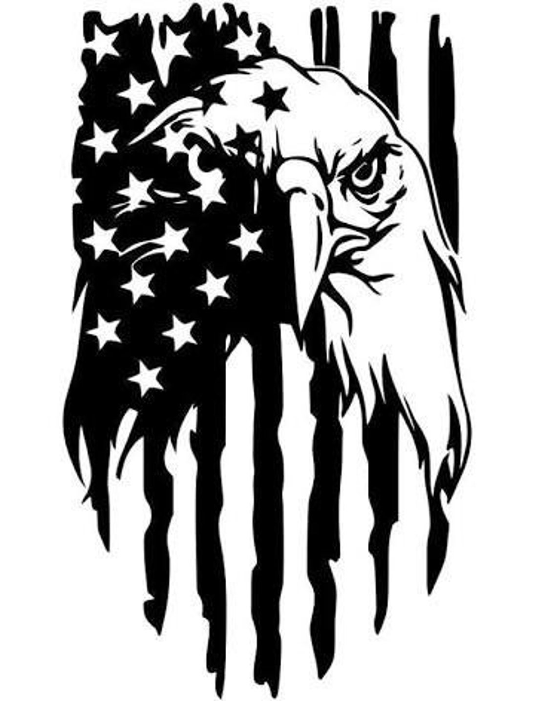 Eagle Flag Decal - Etsy