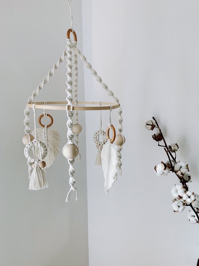 Macrame Baby Mobile Mobile Bebe Baby Crib Mobile Hanging - Etsy