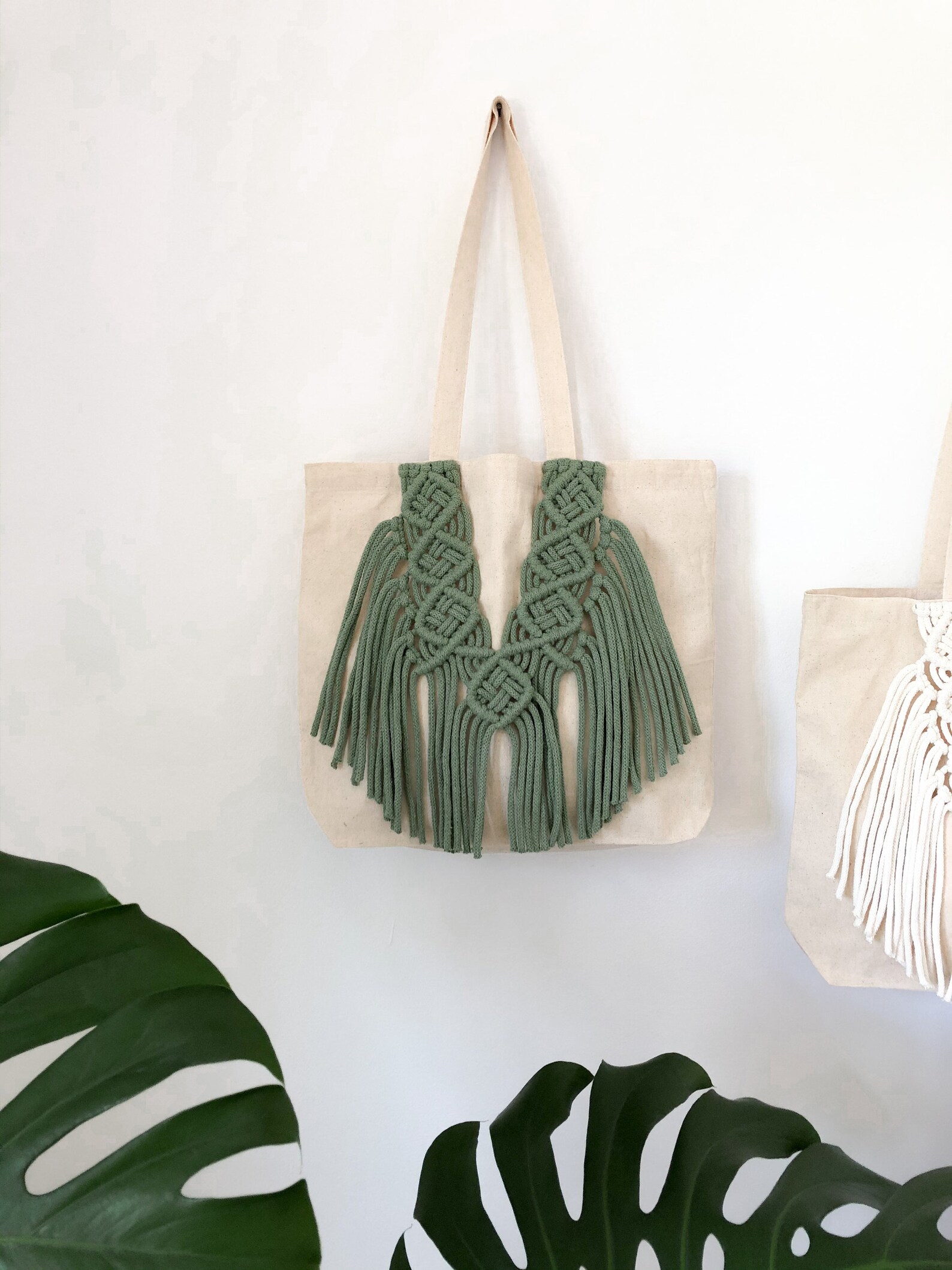 Macrame Tote Bag, Macrame Market Bag, Linen Beach Bag, Zero Waste ...