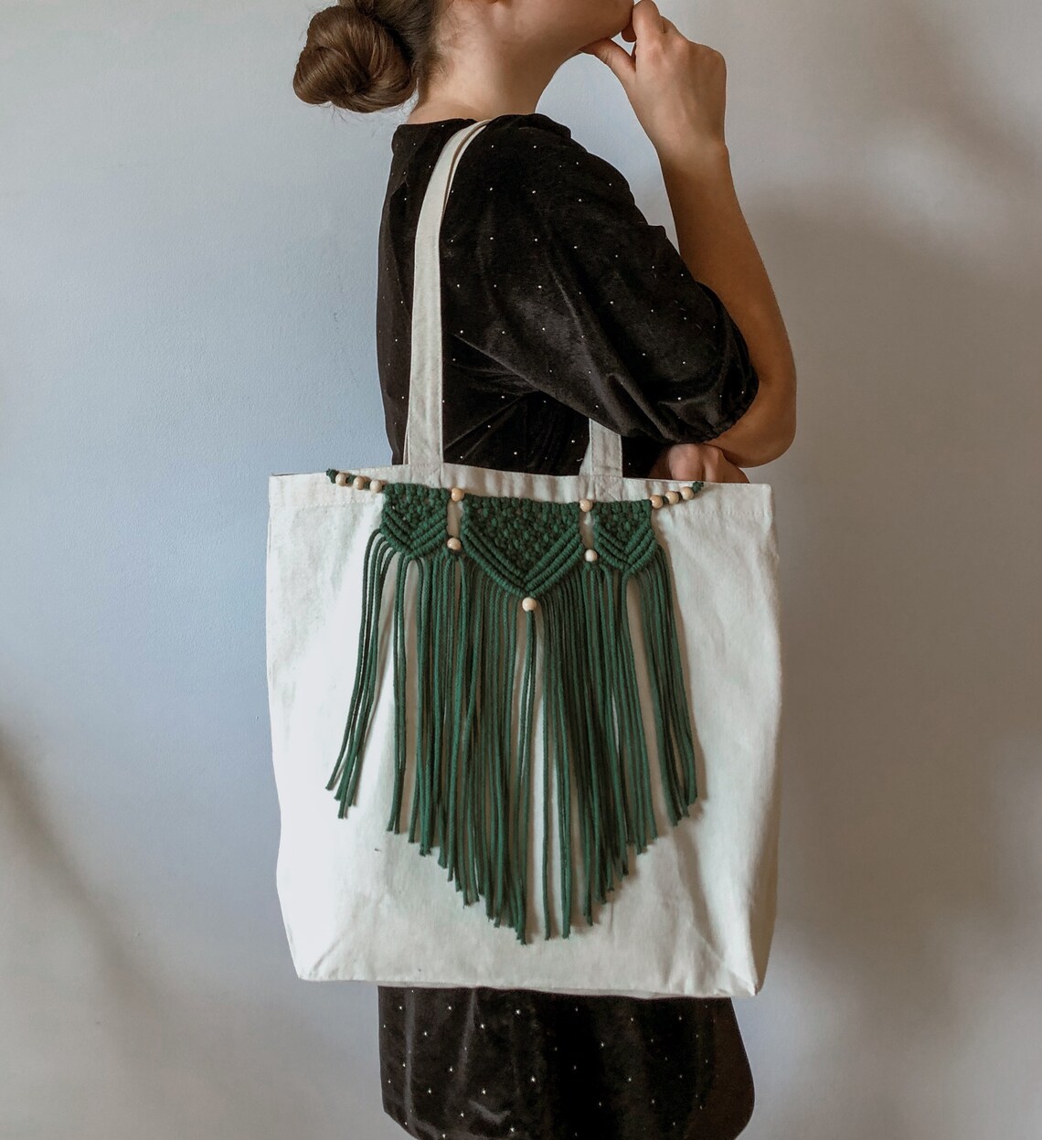 Macrame Tote Bag, Macrame Market Bag, Linen Beach Bag, Zero Waste ...
