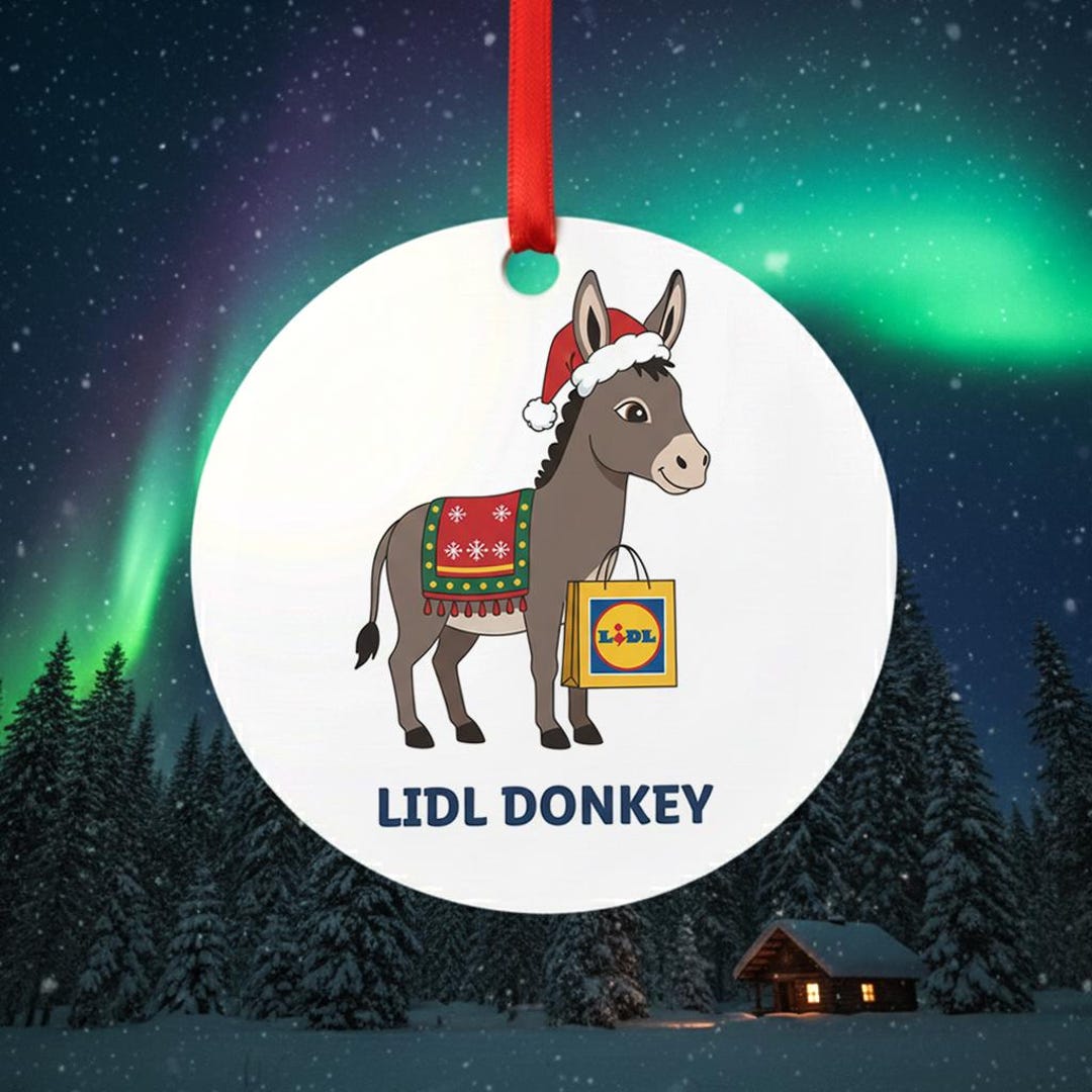 Lidl Donkey Christmas Ornament - Funny Secret Santa Gift / Xmas Tree ...