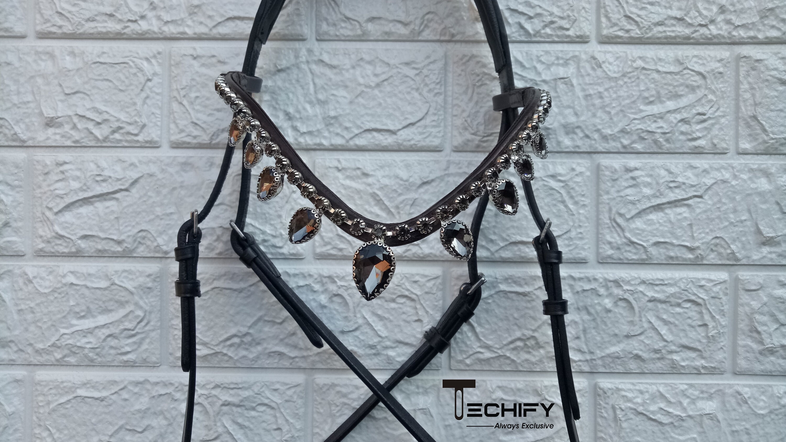 Handcrafted Bitless Leather Bridle for Horses With Crystal - Etsy