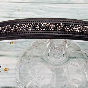 Horse Browband With Crystal Chain - Elegant Straight Browband for Show ...