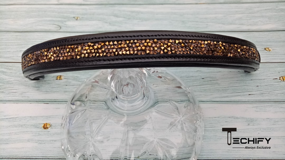 Horse Browband With Crystal Chain - Elegant Straight Browband for Show ...