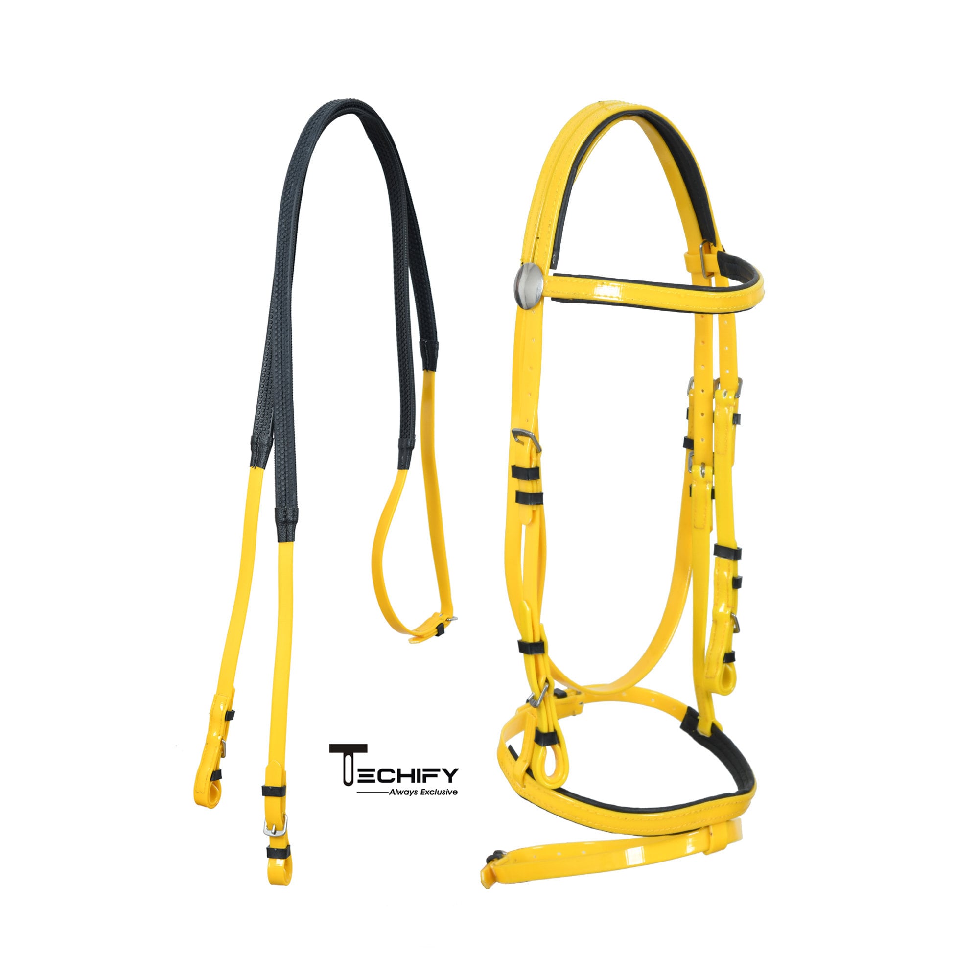 Horse Bridle W Reins Yellow PVC Material for All-weather - Etsy
