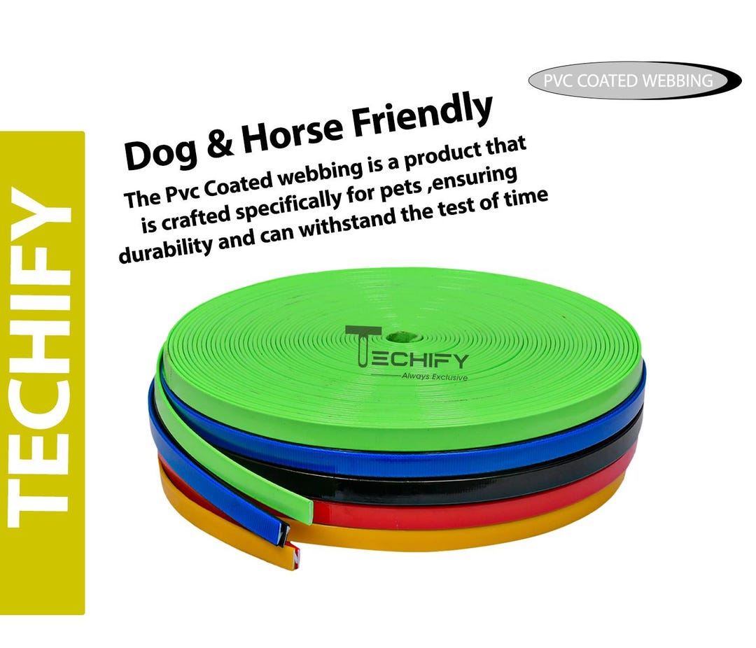 PVC Coated Webbing: Waterproof Glossy Straps for Dog Collars ...