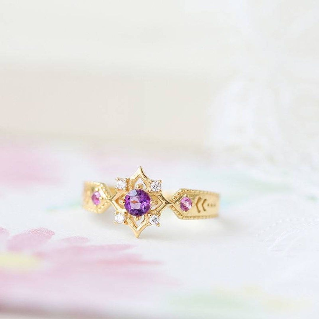 Vintage Classic Wedding Ring, Tangled Ring, Princess Adjustable Ring ...
