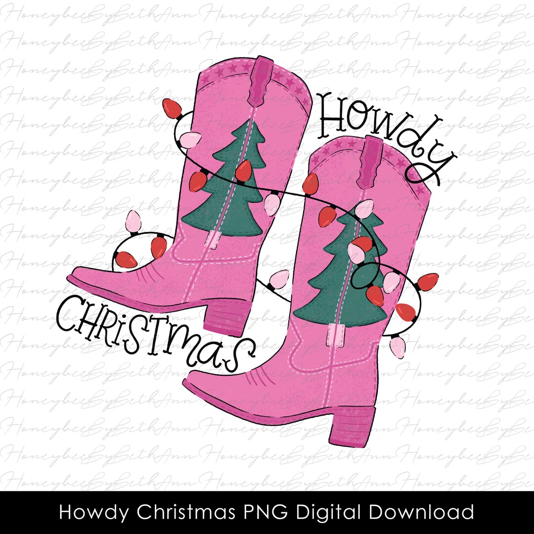 Western Christmas Png, Cowgirl Boots Png, Christmas Cowgirl Png ...