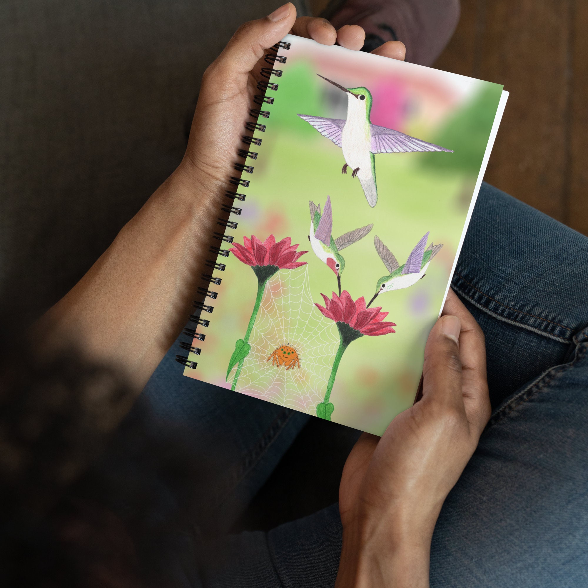 Hummingbirds Sipping Nectar Spiral Notebook - School Supplies - Etsy