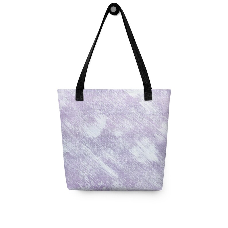 Roomy Lavender and White Tote Bag - Abstract Design Perfect for the ...
