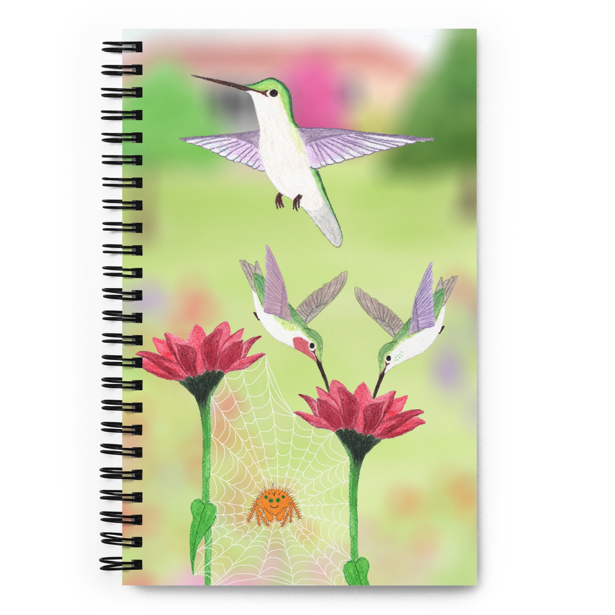 Hummingbirds Sipping Nectar Spiral Notebook - School Supplies - Etsy