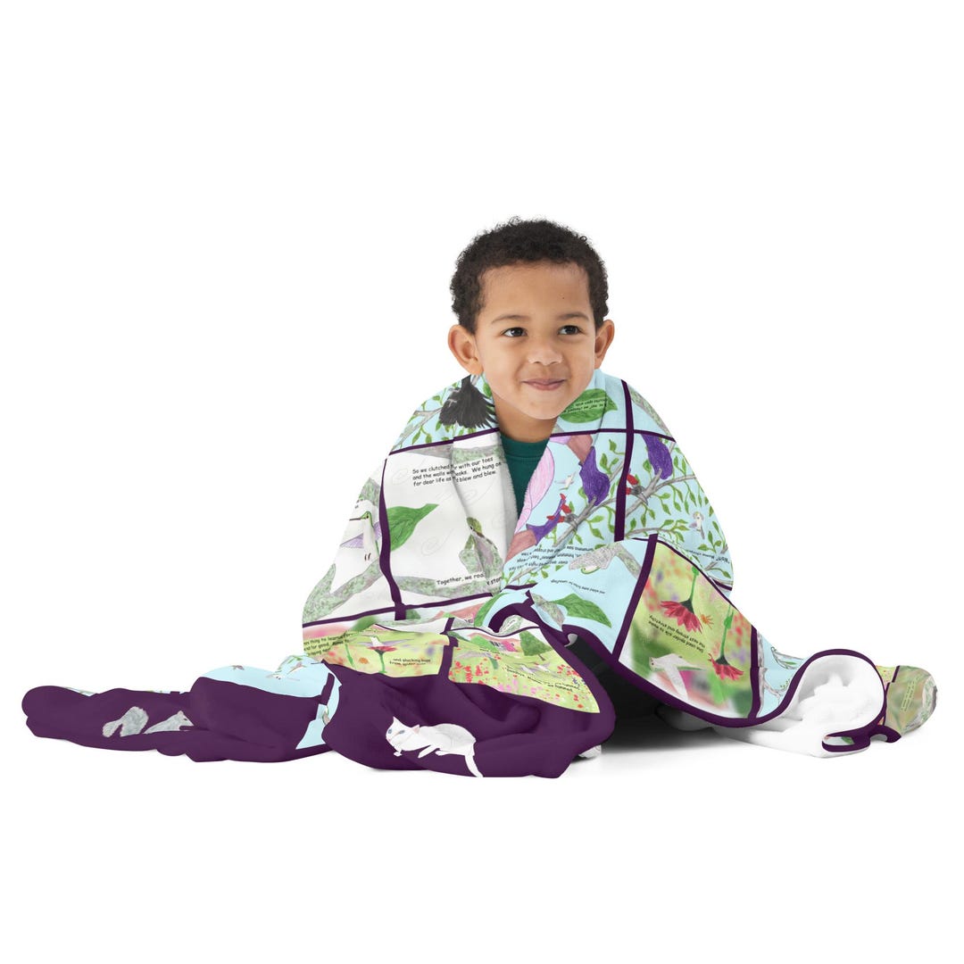 Baby Hummer Grows up Storybook Throw Blanket - Etsy