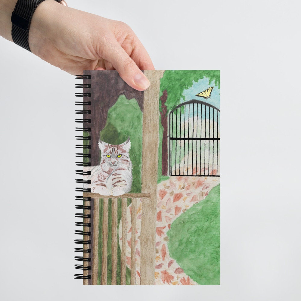 Bobcat and Iron Gate Spiral Notebook - School Supplies - Etsy