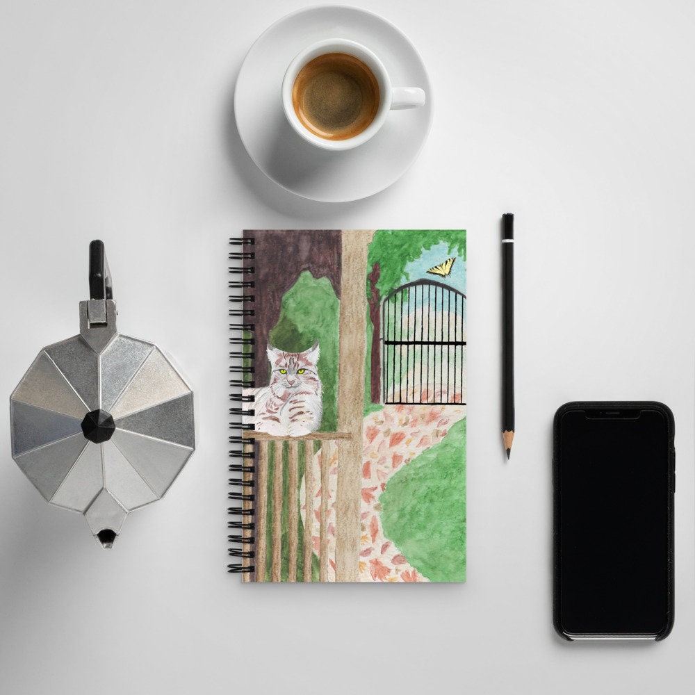 Bobcat and Iron Gate Spiral Notebook - School Supplies - Etsy