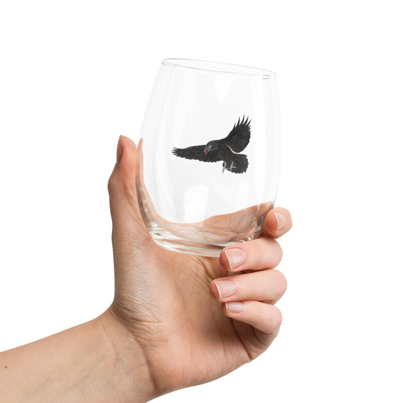 Crow Wine Glass - Etsy