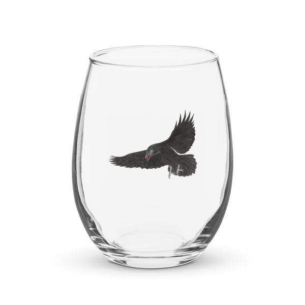 Crow Wine Glass - Etsy