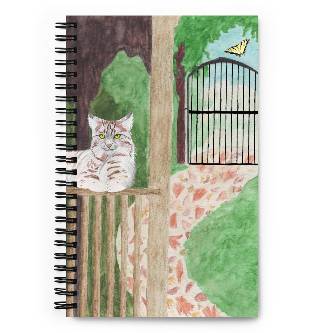 Bobcat and Iron Gate Spiral Notebook - School Supplies - Etsy