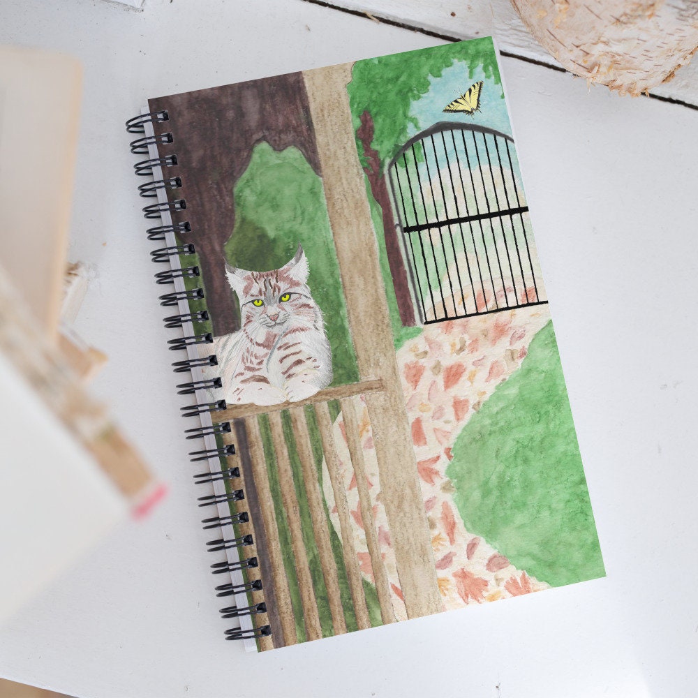 Bobcat and Iron Gate Spiral Notebook - School Supplies - Etsy