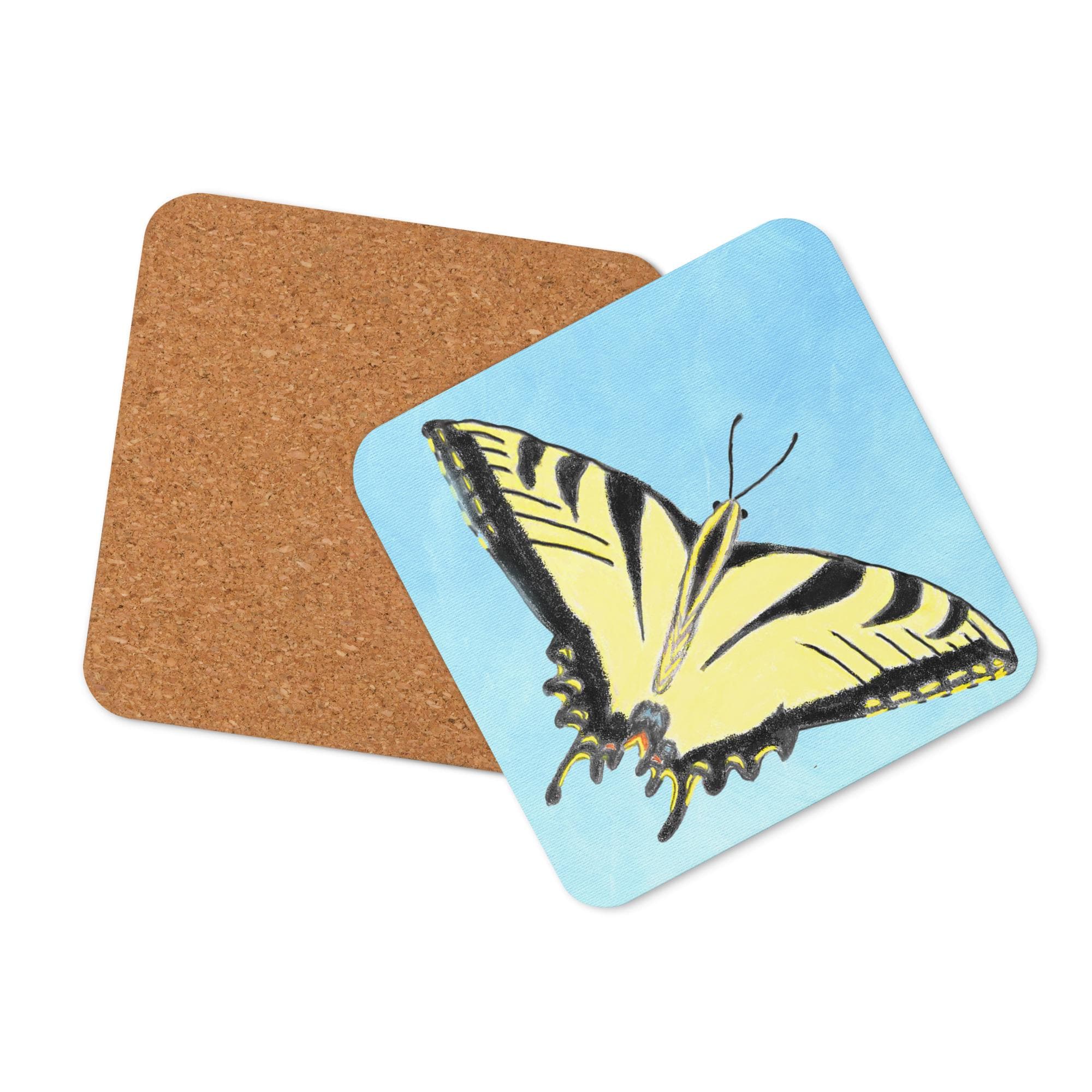 Western Tiger Swallowtail Butterfly Cork-back Coaster - Stocking ...
