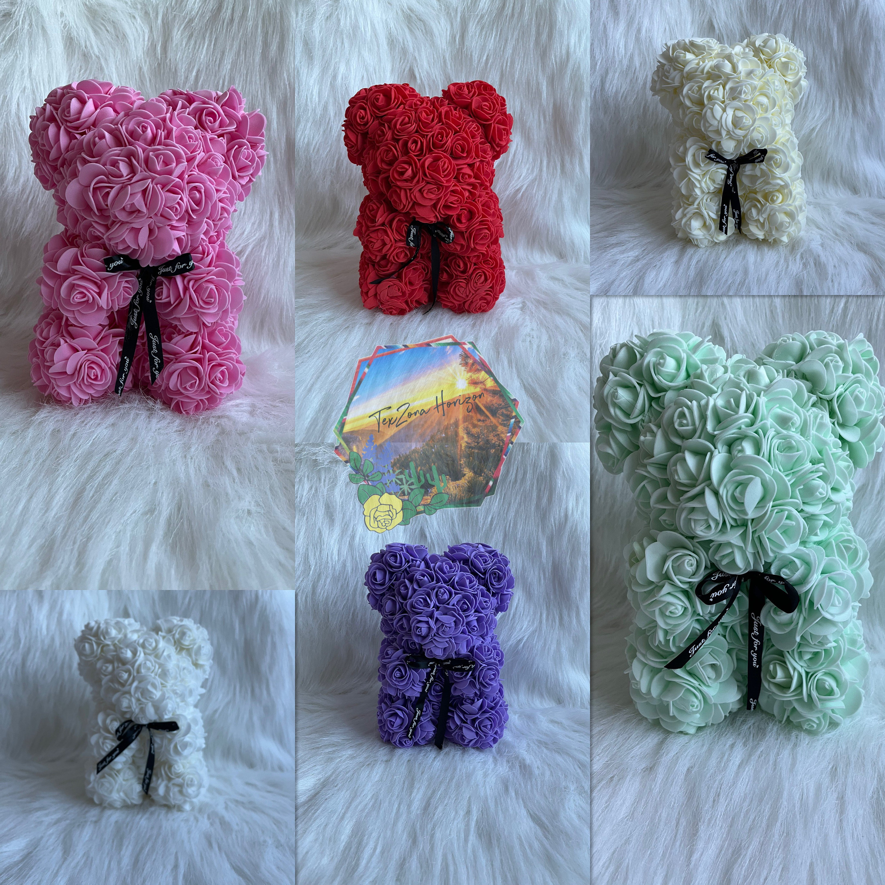 Rose Bear Foam Handmade Rose Bear Rose Bear With Graduate - Etsy