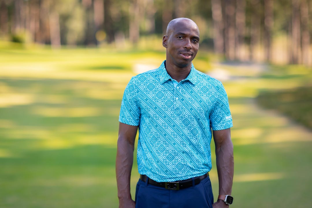 Men's Geo Green/blue Pattern Golf Polo Shirt - Etsy
