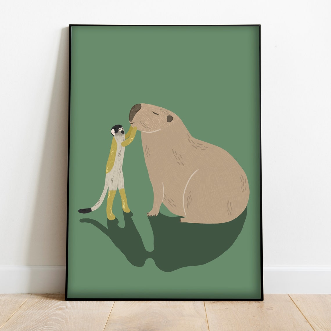 Capybara With Friends Series, Set of 3, Digital Download Art, Printable ...