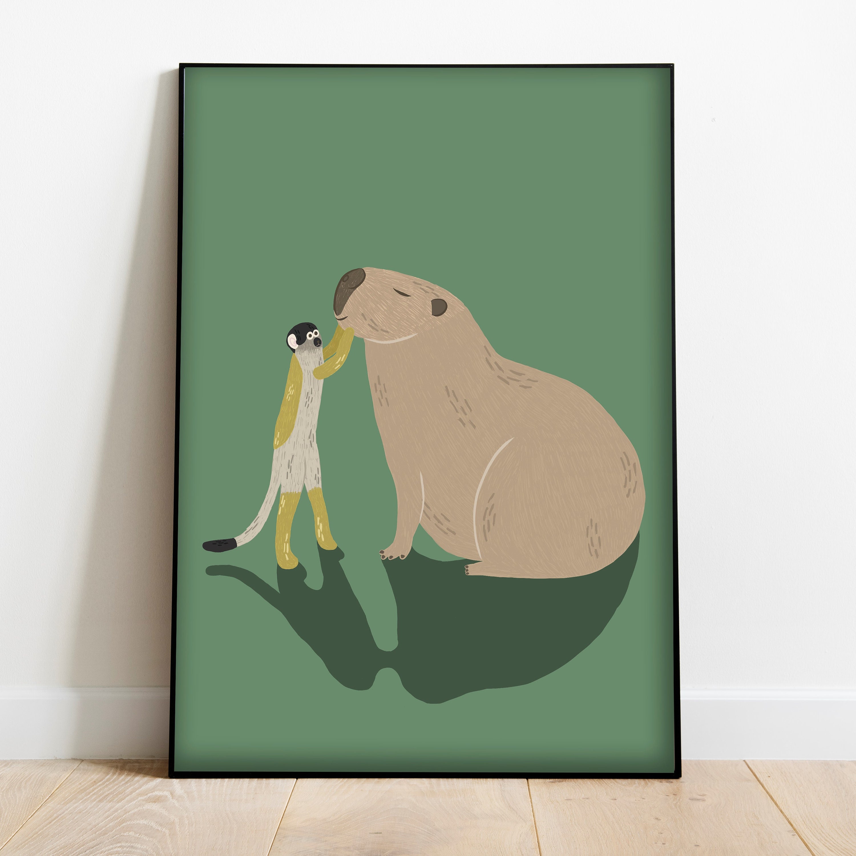 Capybara With Friends Series, Set of 3, Digital Download Art, Printable ...