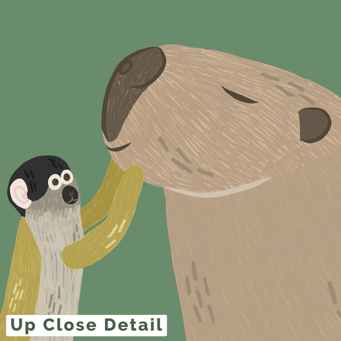 Capybara With Friends Series, Set of 3, Digital Download Art, Printable ...