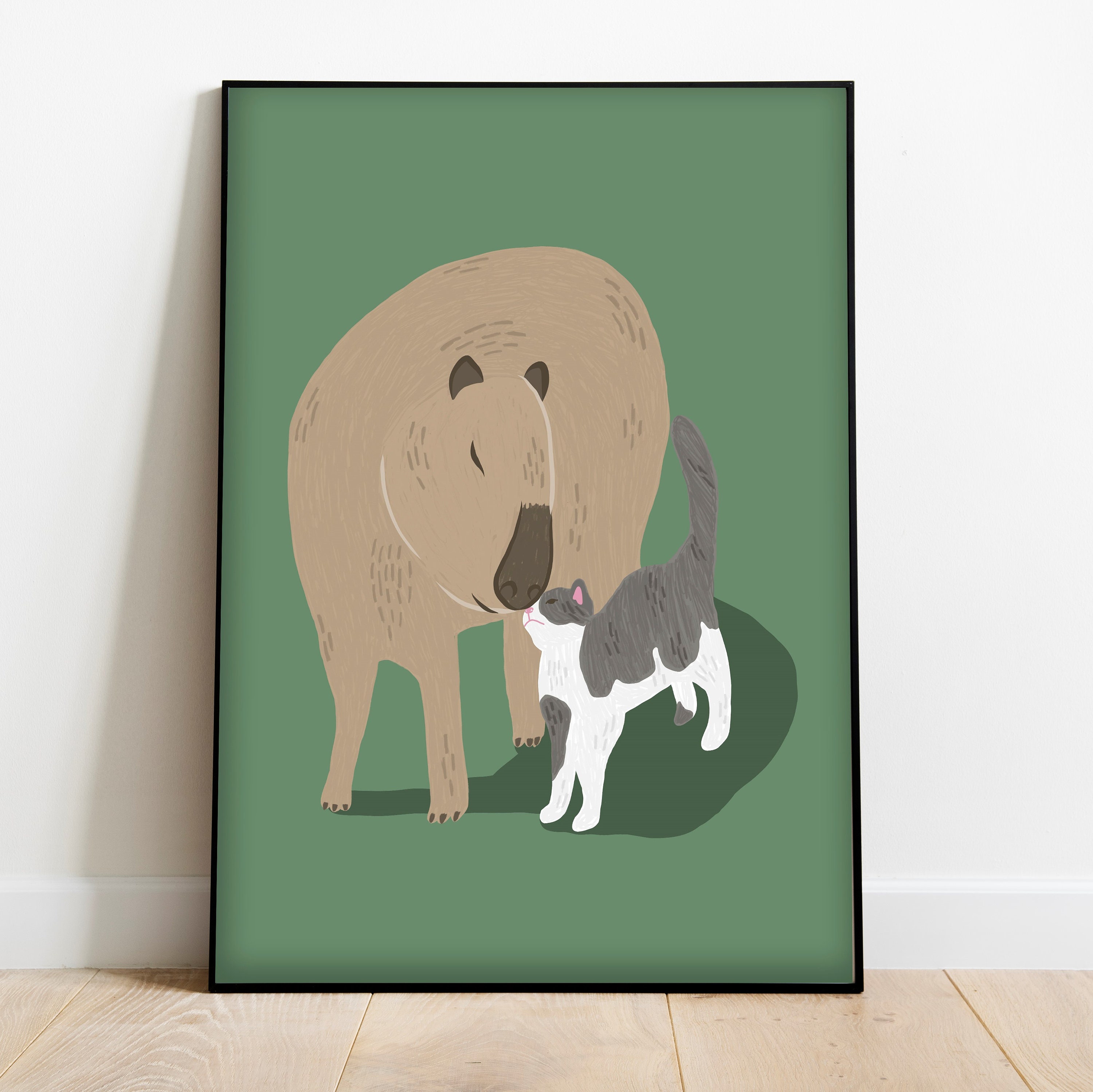 Capybara With Friends Series, Set of 3, Digital Download Art, Printable ...