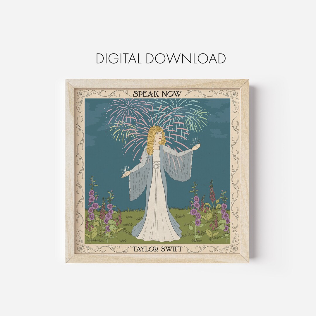 Speak Now Art Poster Digital Download Printable, Taylor Swift Album ...