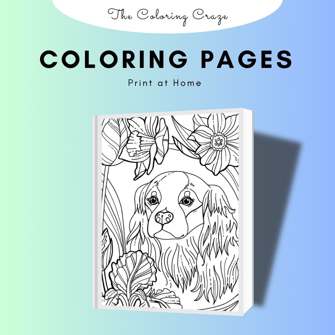 Printable 100 Dog Coloring Pages in a Variety of Styles - Instant ...