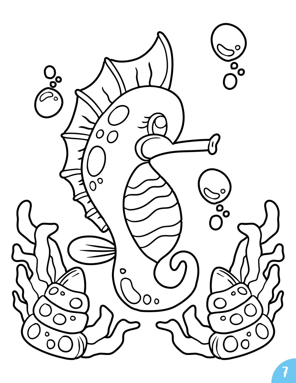 50 Cute Animal Coloring Pages for Adults and Kids - Instant Download ...