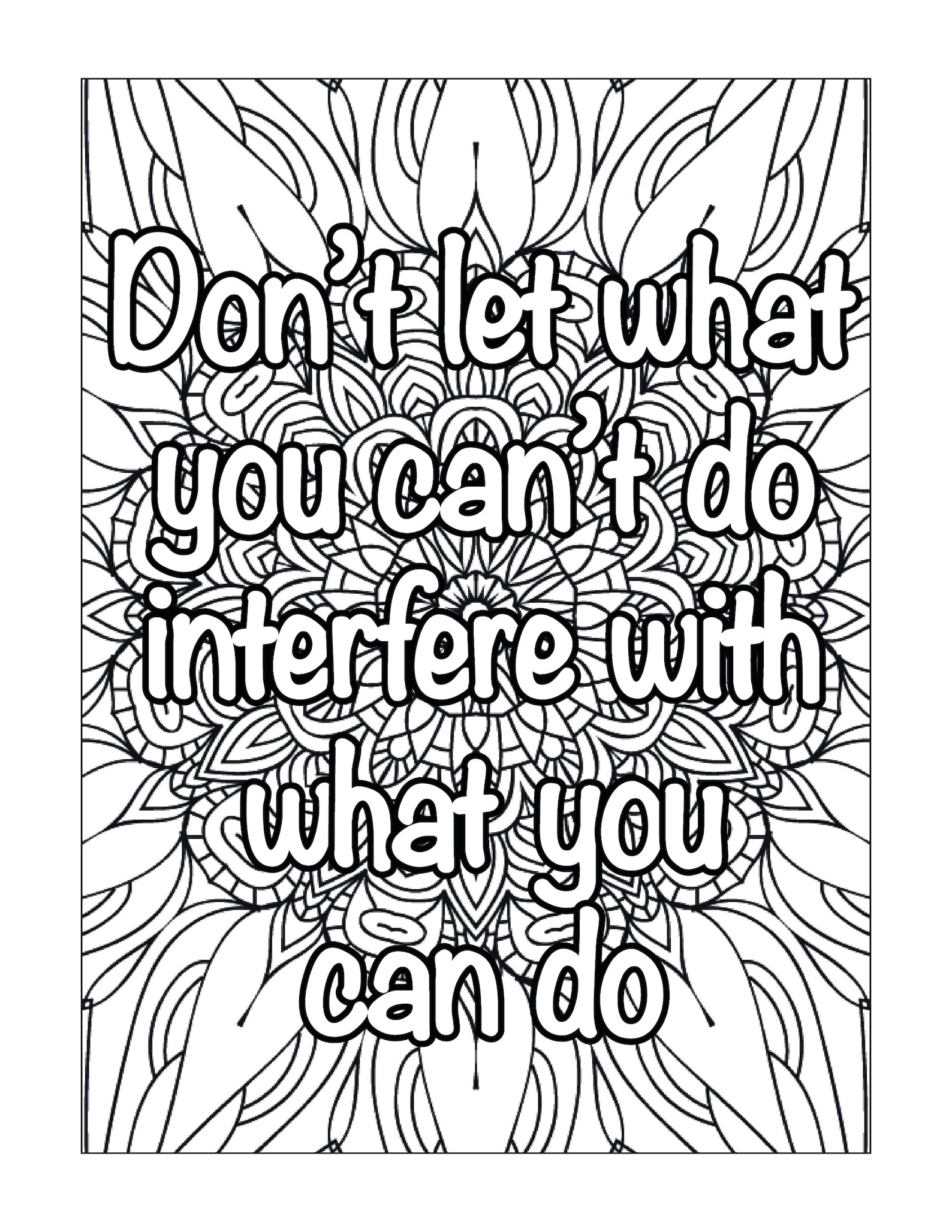 15 Inspirational Mandala Coloring Pages for Adults II Digital Download ...
