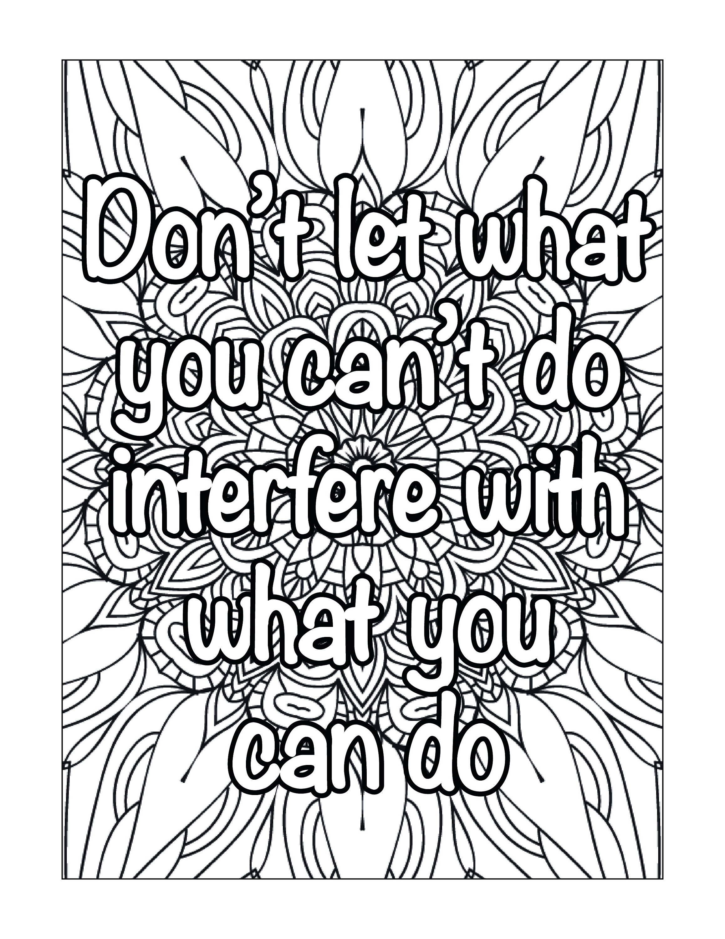 15 Inspirational Mandala Coloring Pages for Adults II Digital Download ...