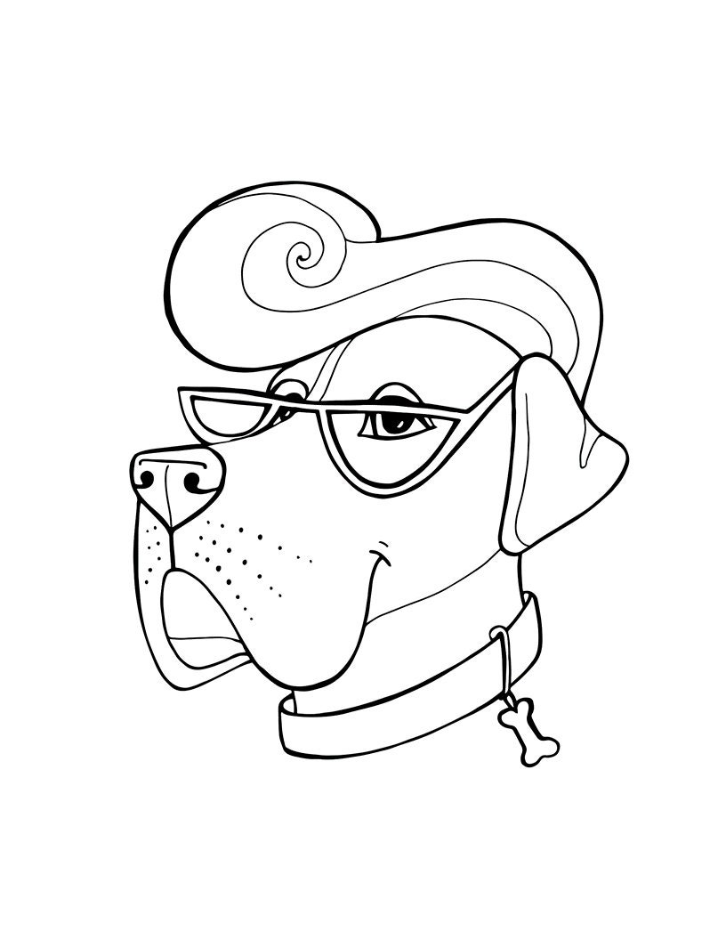 Printable 100 Dog Coloring Pages in a Variety of Styles - Instant ...