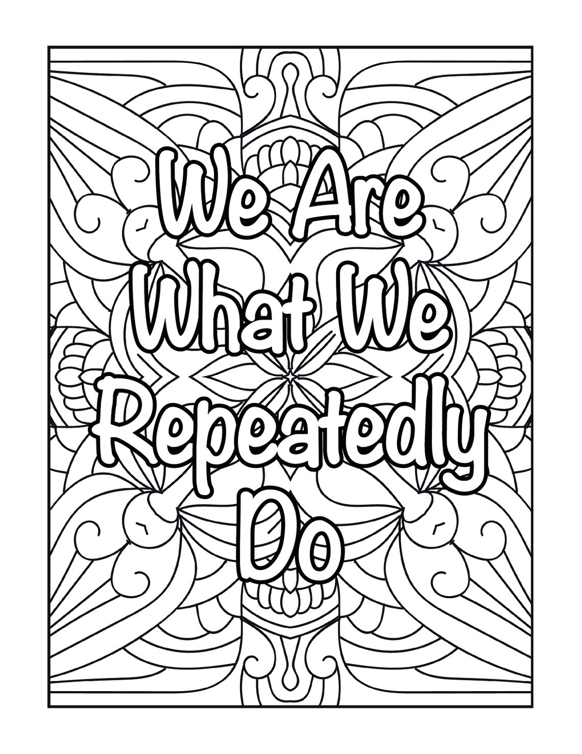 15 Inspirational Mandala Coloring Pages for Adults II Digital Download ...