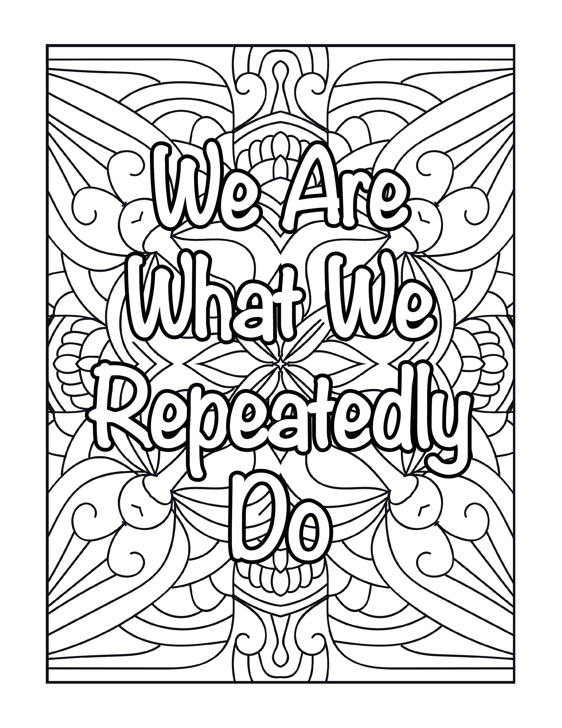 15 Inspirational Mandala Coloring Pages for Adults II Digital Download ...