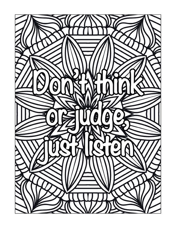 Mandala Quotes Coloring Pages