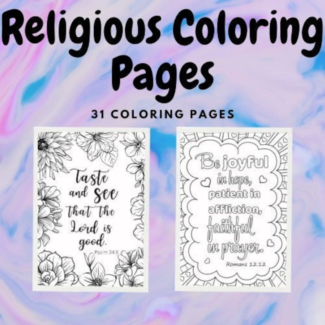 Printable 31 Religious Adult Coloring Pages - Digital Downloadcraft ...