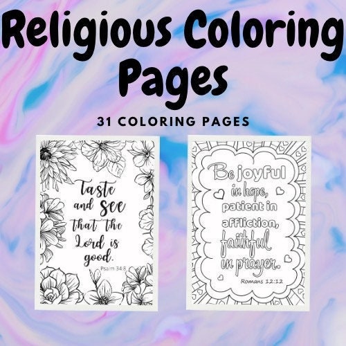 Printable 31 Religious Adult Coloring Pages Digital Downloadcraft ...