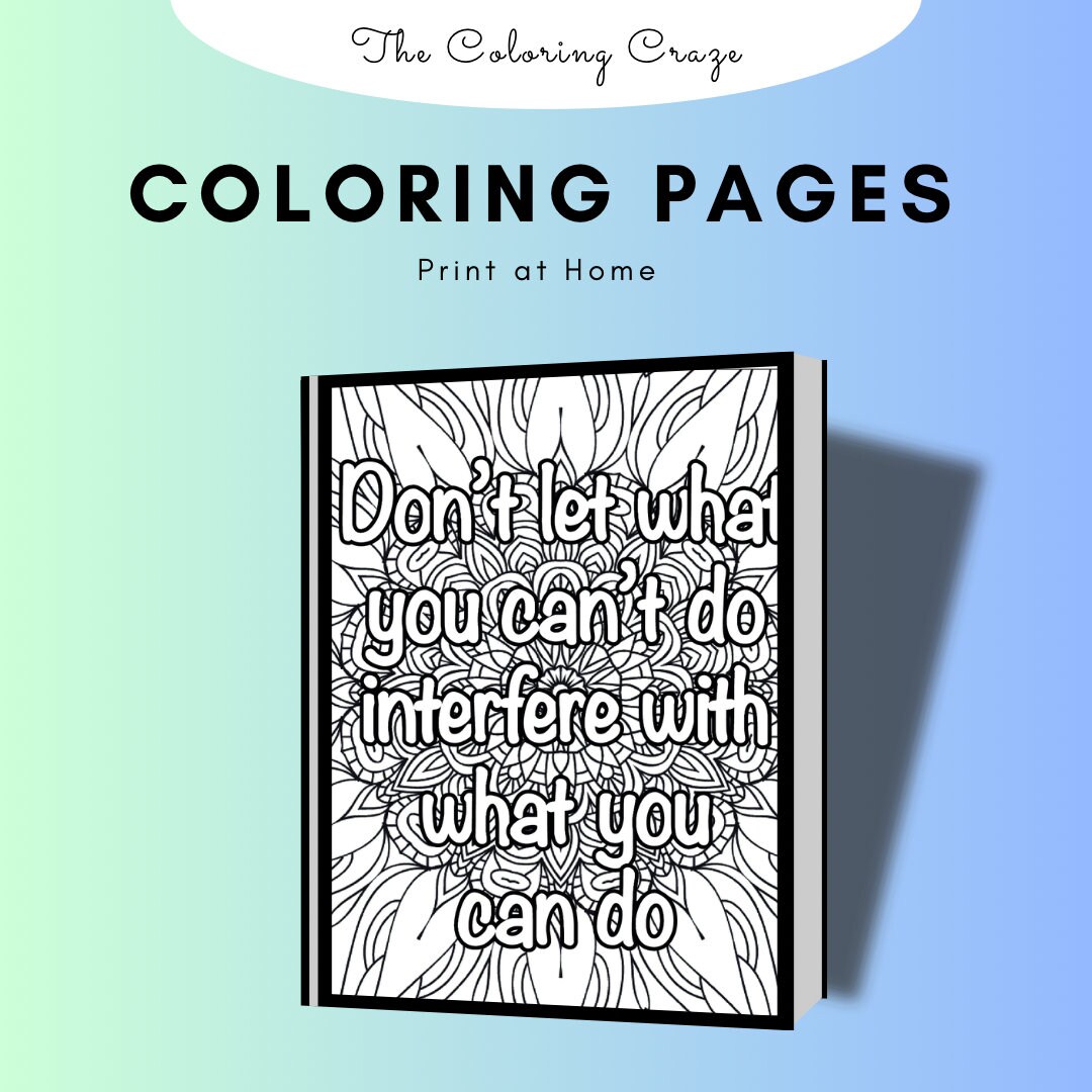 15 Inspirational Mandala Coloring Pages for Adults II Digital Download ...