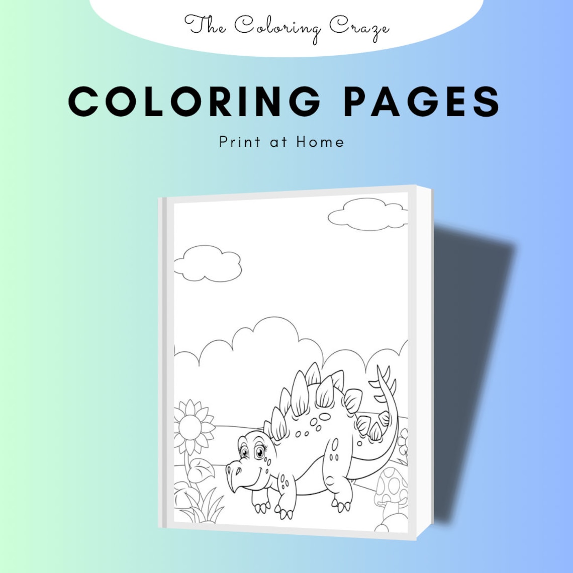 Printable 100 Cute Dinosaur Coloring Pages Instant Download - Etsy