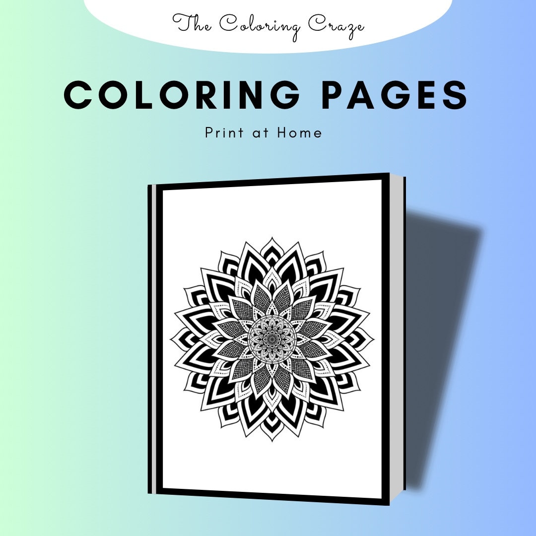 100 Round Mandala Coloring Pages - Instant Download - Relaxing and ...